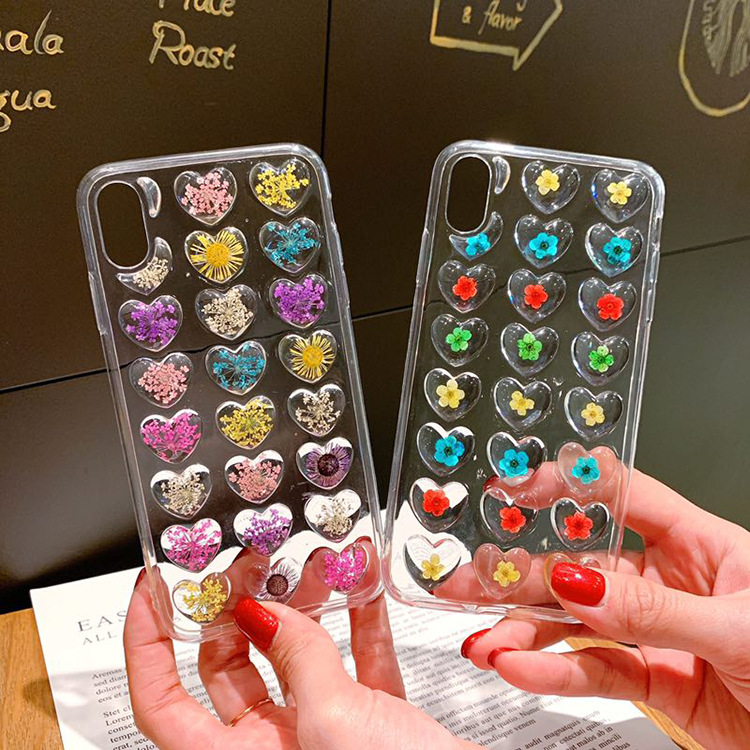 Real Pressed Flower Heart Case Iphone 12 Case Iphone 12 Pro Max Case ...